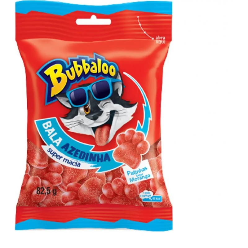 GOMITAS ÁCIDAS FRUTILLA 82g BUBBALOO